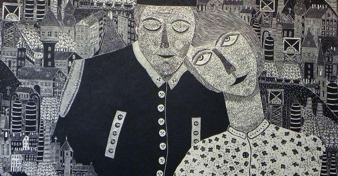 Jan Nowak żłobi linoryty w gumolicie. Grafiki katowiczanina wystawiano ...