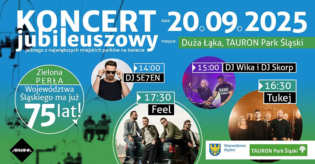 Tauron Park Śląski świętuje 75-lecie – koncert DJ Wiki, zespołu Feel i ...
