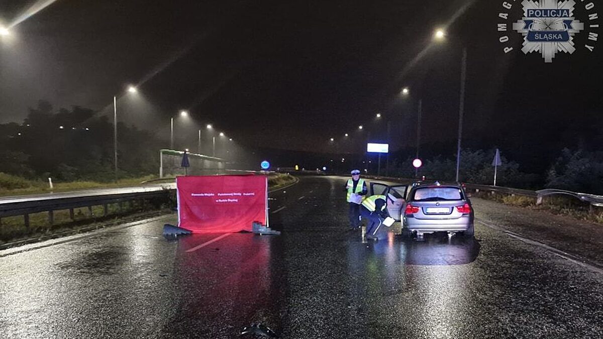 Tragiczny wypadek na autostradzie A4 w Rudzie Śląskiej w nocy 14 września 2024. Jedna osoba nie ...