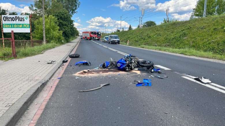 Blachownia. Tragiczny wypadek na DK46. Motocyklista nie żyje. Poniósł śmierć na miejscu ...